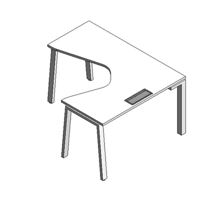BIM objects - Free download! Modernform L-Shape Right Desk Cosmos ...