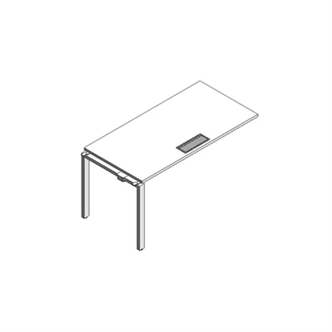 BIM objects - Free download! Modernform Extension Desk Cosmos 140x70 U ...