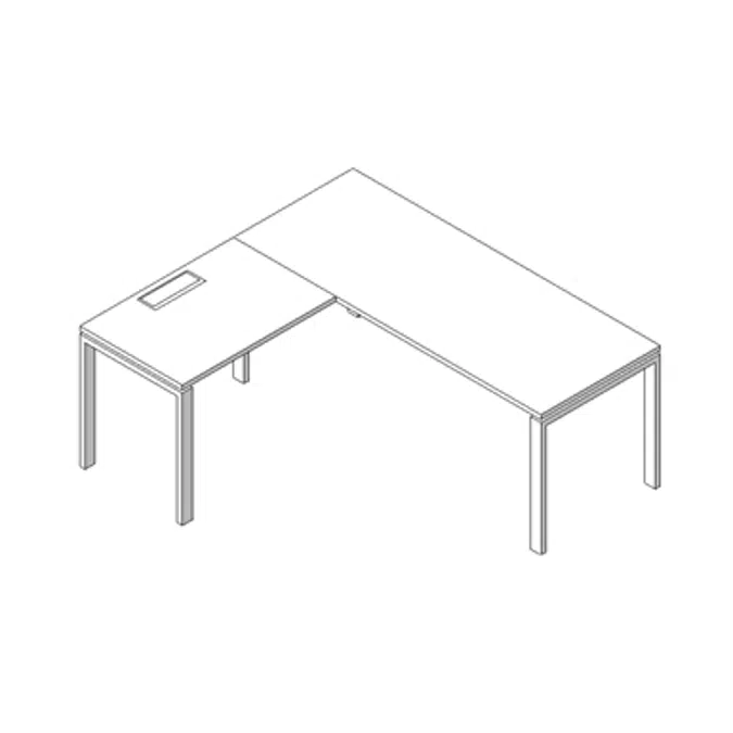 BIM objects - Free download! Modernform Desk with Left Top Cosmos ...