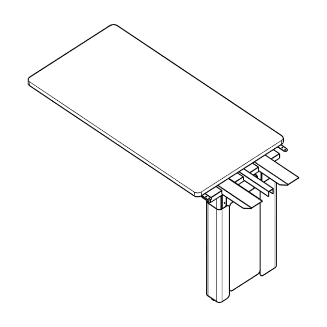 Objetos BIM - ¡Descarga gratis! Modernform Orbix Extension Desk with ...