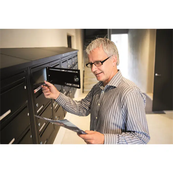 Objetos BIM - ¡Descarga gratis! Mailbox typ 1 double section 18 boxes ...