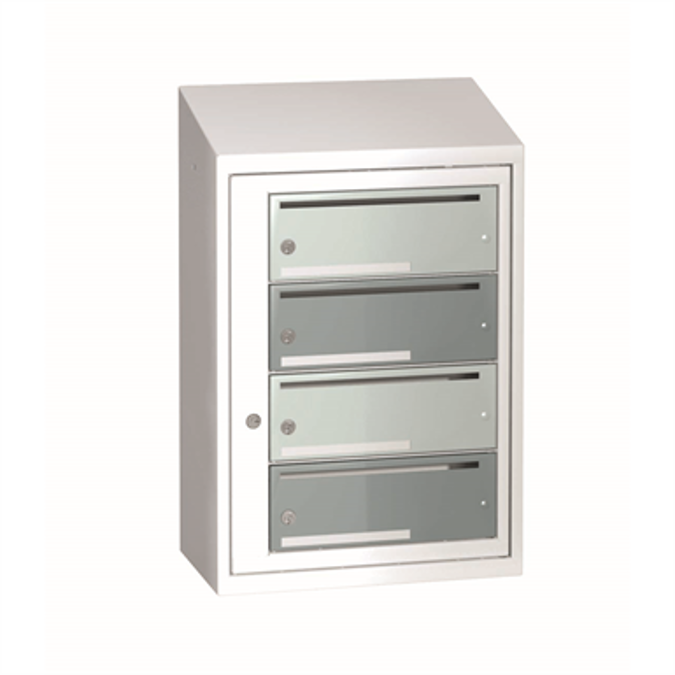 BIM objects - Free download! Mailbox typ 1 single section 4 boxes ...