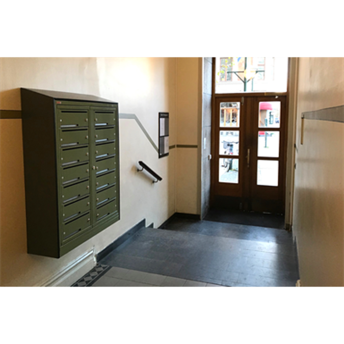 BIM objects - Free download! Mailbox typ 1 double section 16 boxes ...