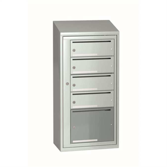 BIM objects - Free download! Mailbox typ 3 single section 5 boxes ...