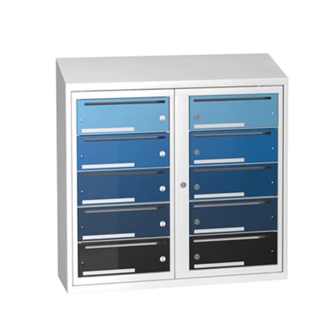 BIM objects - Free download! Mailbox typ 1 double section 10 boxes ...