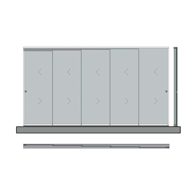 BIM objects - Free download! Acristalia Sliding Frameless Door Tandem ...