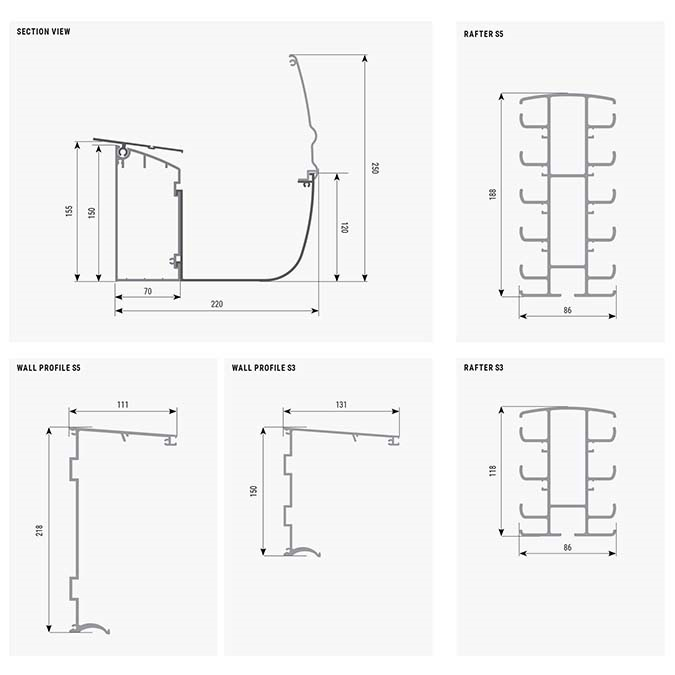BIM objects - Free download! Acristalia Retractable Sliding Glass Roof ...