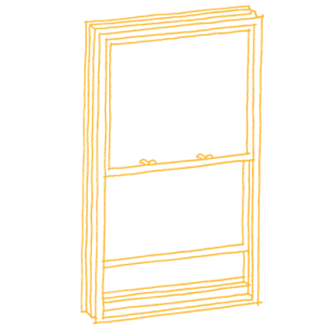 BIM objects - Free download! Single Hung Window 3000 Series | BIMobject