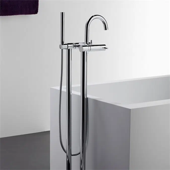 BIM objects - Free download! Series 100 Free standing bath mixer 100 ...