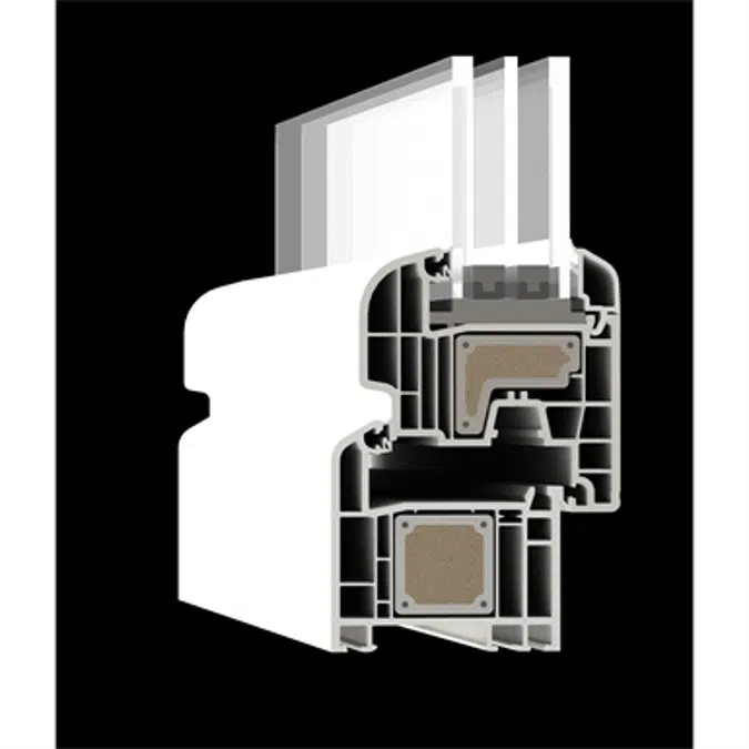 BIM objects - Free download! Double Casement Window - IN'ALPHA 70 - OF2 ...