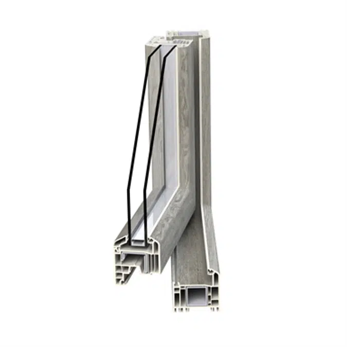 BIM objects - Free download! Double Casement Window - IN'ALPHA 70 - OF2 ...