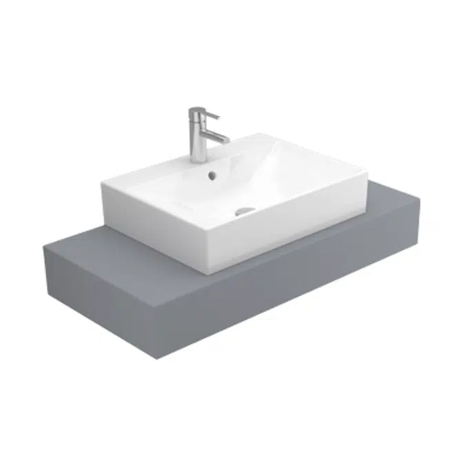 BIM objects - Free download! ALBUS 605 countertop washbasin (w/ central ...