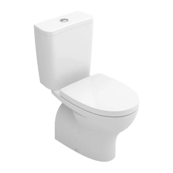 BIM objects - Free download! POP close-coupled toilet w/ horizontal ...