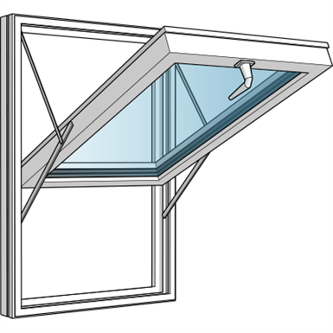 BIM objects - Free download! Top Hung fully reversible window | BIMobject