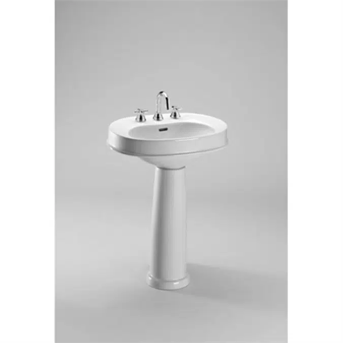 BIM objects - Free download! Mercer® Pedestal Lavatory, 18-1/4"W x 10-3 ...