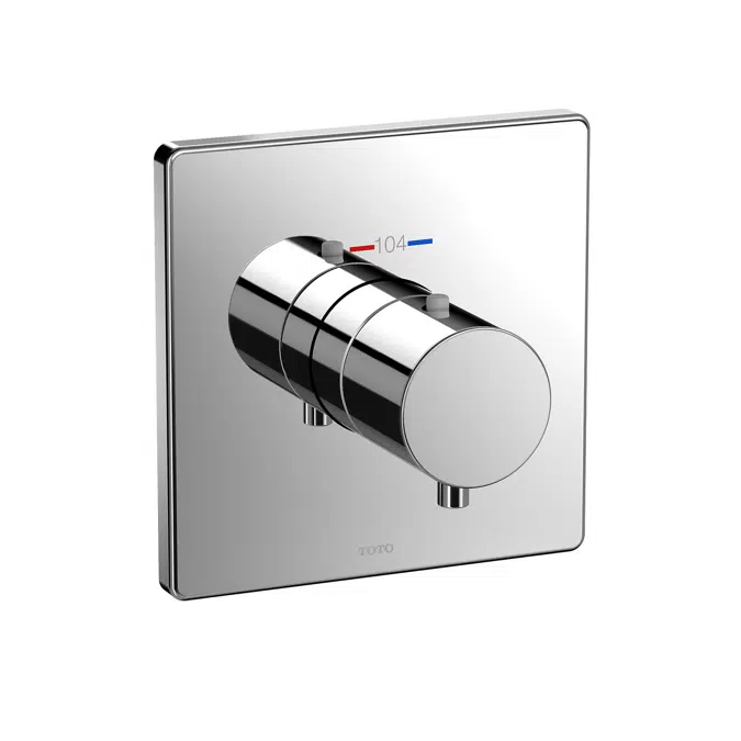 BIM objects - Free download! Thermostatic Mixing Valve Trim - Square ...
