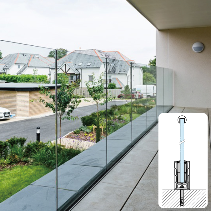 Objets BIM - Téléchargement gratuit ! [Floor Mount] Q-railing Easy ...