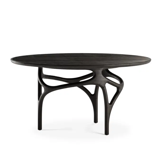 BIM objects - Free download! Cena dining table - varnished teak - dark ...