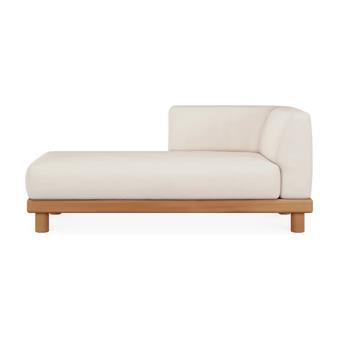 BIM objects - Free download! Monocle outdoor modular sofa - teak ...