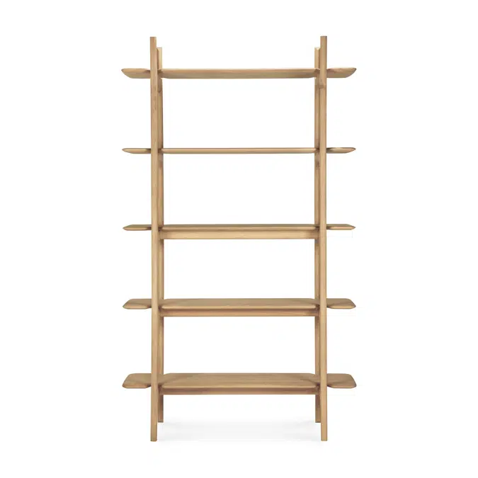 BIM objects - Free download! PI rack - oak - 5 shelves - 110x39x187 cm ...