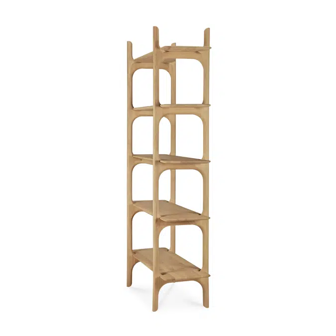 BIM objects - Free download! PI rack - oak - 5 shelves - 110x39x187 cm ...