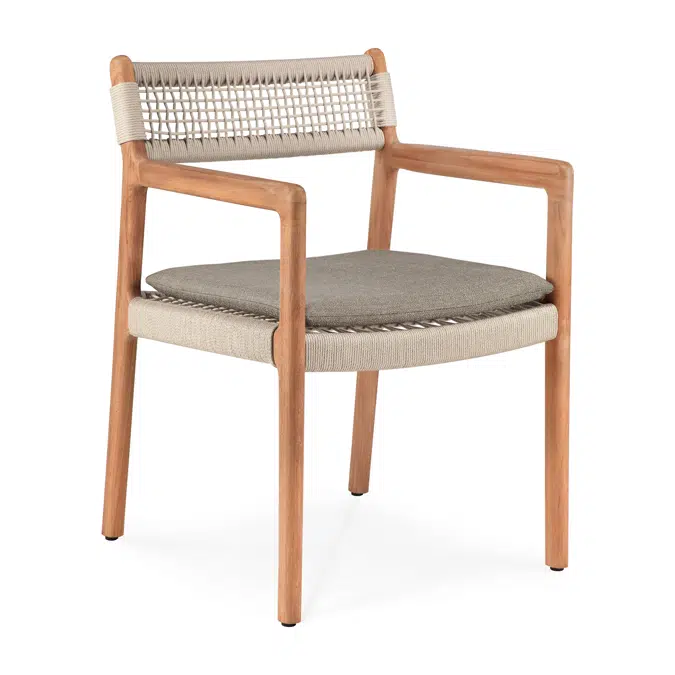 BIM objects - Free download! Jack Woven outdoor dining chair - teak ...