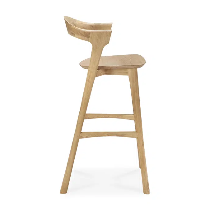 BIM objects - Free download! Bok bar stool - varnished oak - 50x53x103 ...