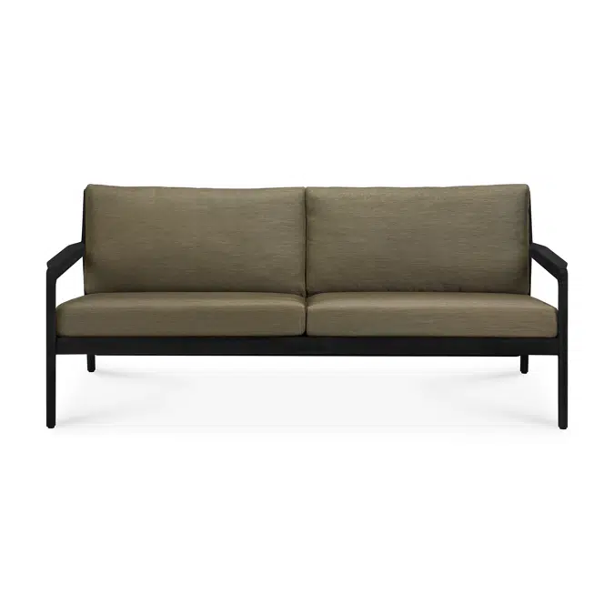 BIM objects - Free download! Jack outdoor sofa - varnished teak - black ...
