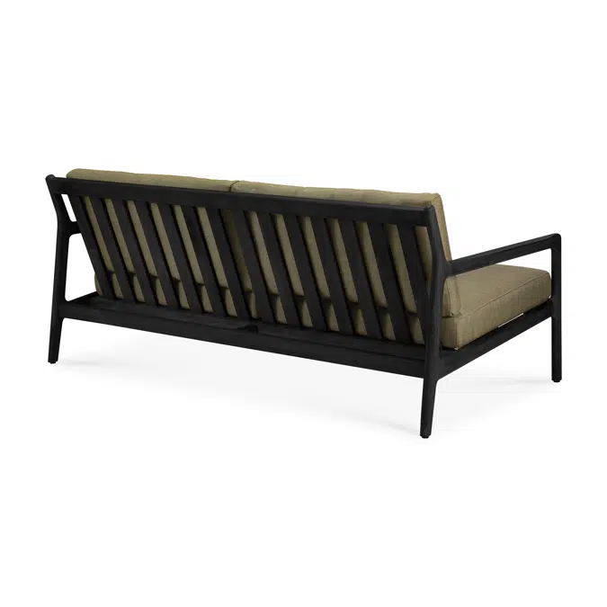 BIM objects - Free download! Jack outdoor sofa - varnished teak - black ...