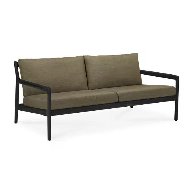 BIM objects - Free download! Jack outdoor sofa - varnished teak - black ...
