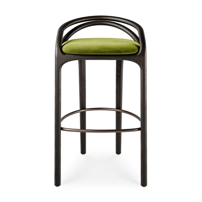 BIM objects - Free download! Aleta bar stool - varnished teak - dark ...