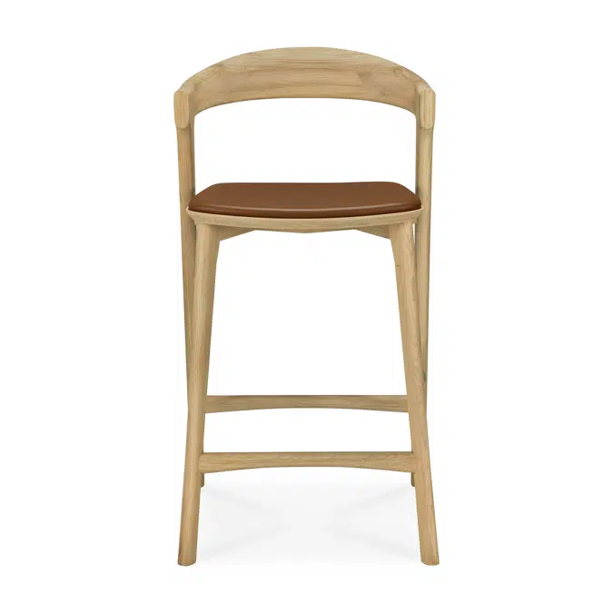 BIM objects - Free download! Bok counter stool - varnished oak - Cognac ...