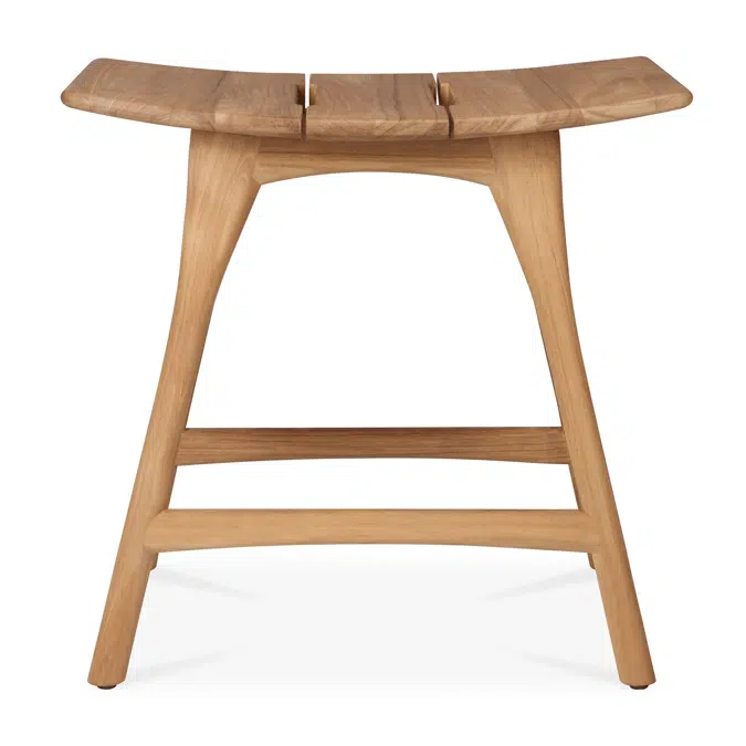 BIM objects - Free download! Osso outdoor stool frame - teak - 50x33x49 ...