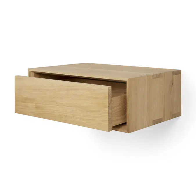 BIM objects - Free download! Nordic II hanging bedside table - oak - 1 ...