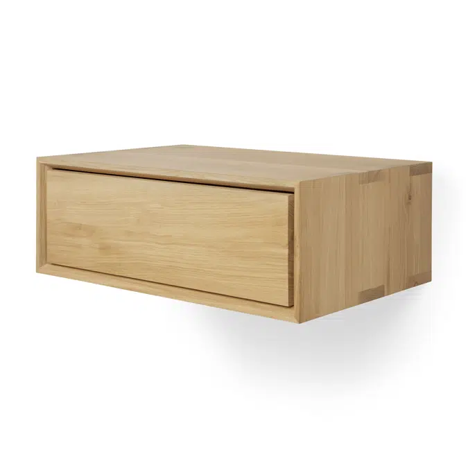 BIM objects - Free download! Nordic II hanging bedside table - oak - 1 ...