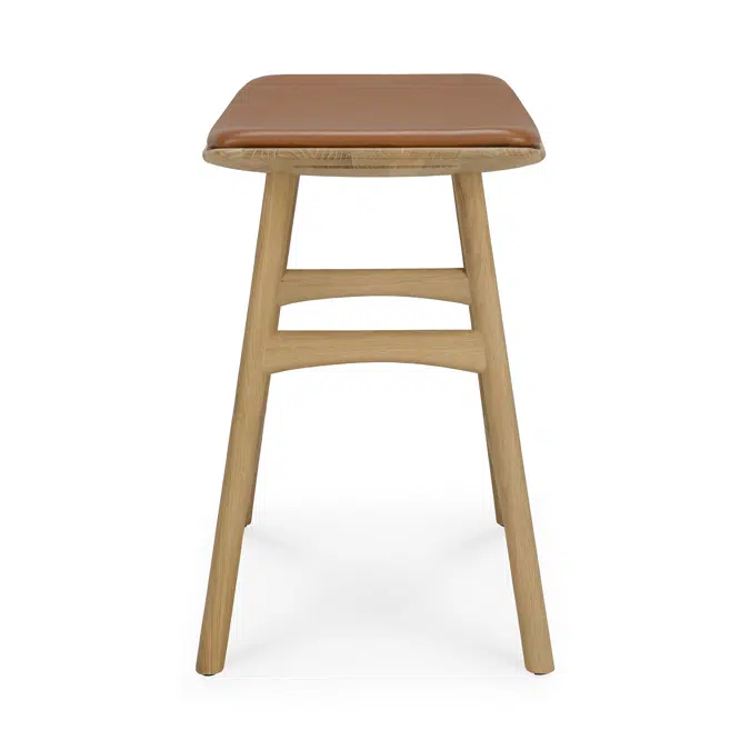 BIM objects - Free download! Osso stool - varnished oak - Cognac ...