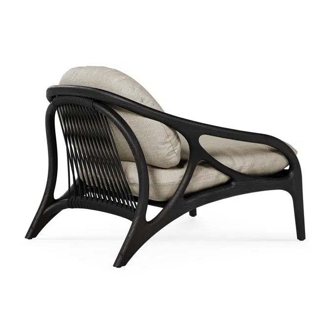 BIM objects - Free download! Vime outdoor lounge chair - varnished teak ...