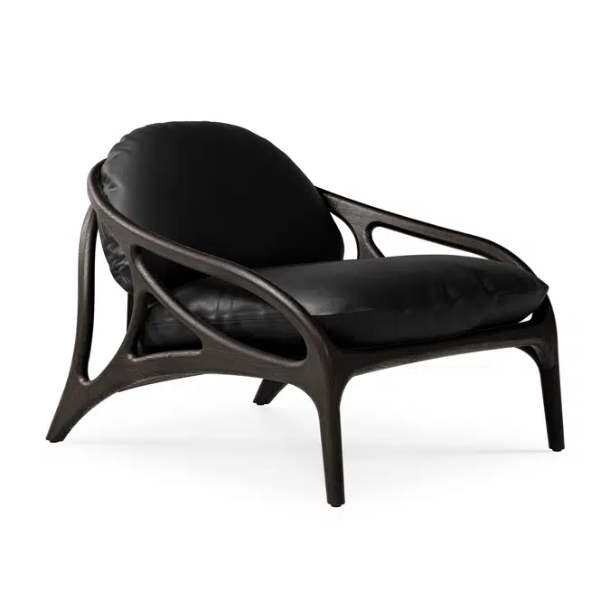 BIM objects - Free download! Vime lounge chair - varnished teak - dark ...