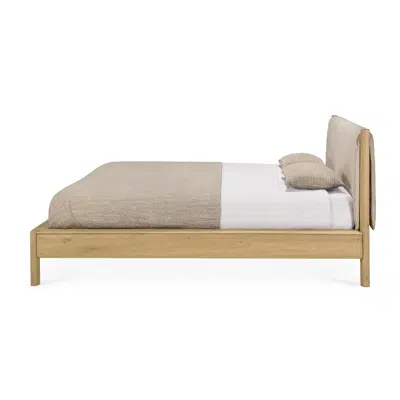 BIM 对象 - 免费下载！ PI bed - oak - Cloud fabric - mattress 180x200 - without ...