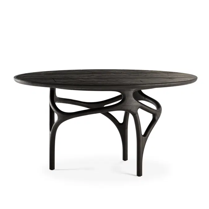 BIM objects - Free download! Cena dining table - varnished teak - dark ...