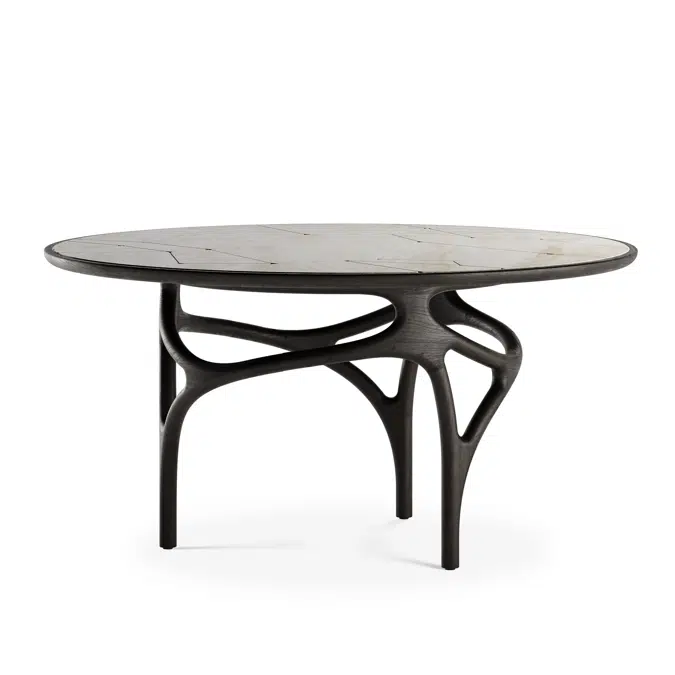BIM objects - Free download! Cena dining table - varnished teak - dark ...