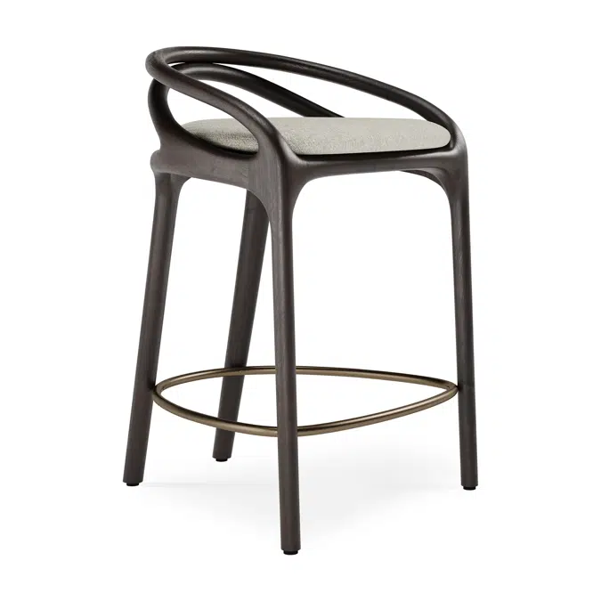 BIM objects - Free download! Aleta counter stool - varnished teak ...