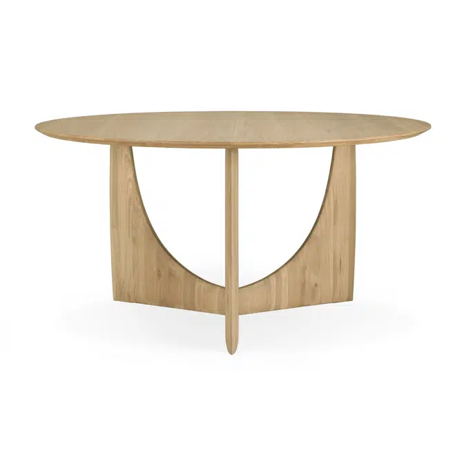 BIM objects - Free download! Geometric table - oak - round - 150x150x76 ...