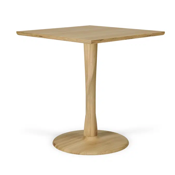BIM objects - Free download! Torsion table - varnished oak - square ...