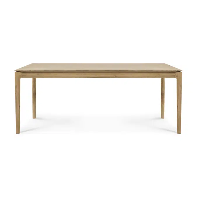 BIM objects - Free download! Bok table - oak - rectangular - 200x95x76 cm | BIMobject