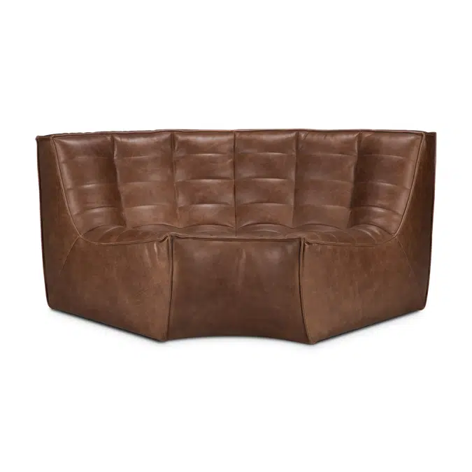 BIM objects - Free download! N701 modular sofa - Chestnut leather - 90 ...