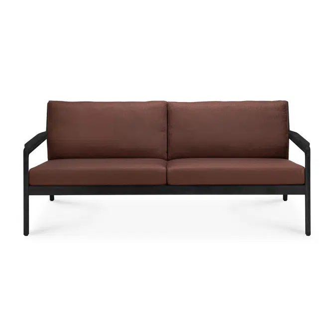 BIM objects - Free download! Jack outdoor sofa - varnished teak - black ...