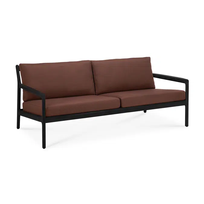 BIM objects - Free download! Jack outdoor sofa - varnished teak - black ...