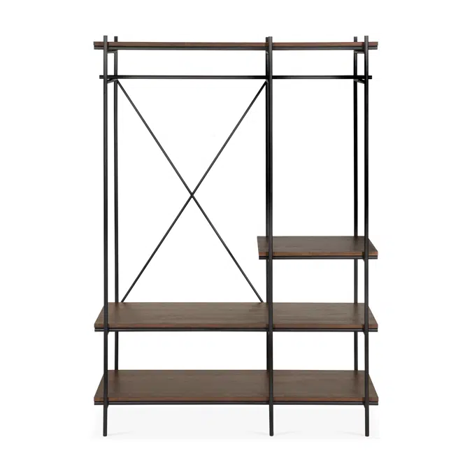 BIM objects - Free download! Oscar hanging rack - varnished teak ...