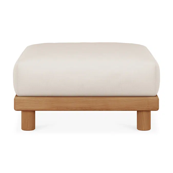 BIM objects - Free download! Monocle outdoor footstool - teak - White ...